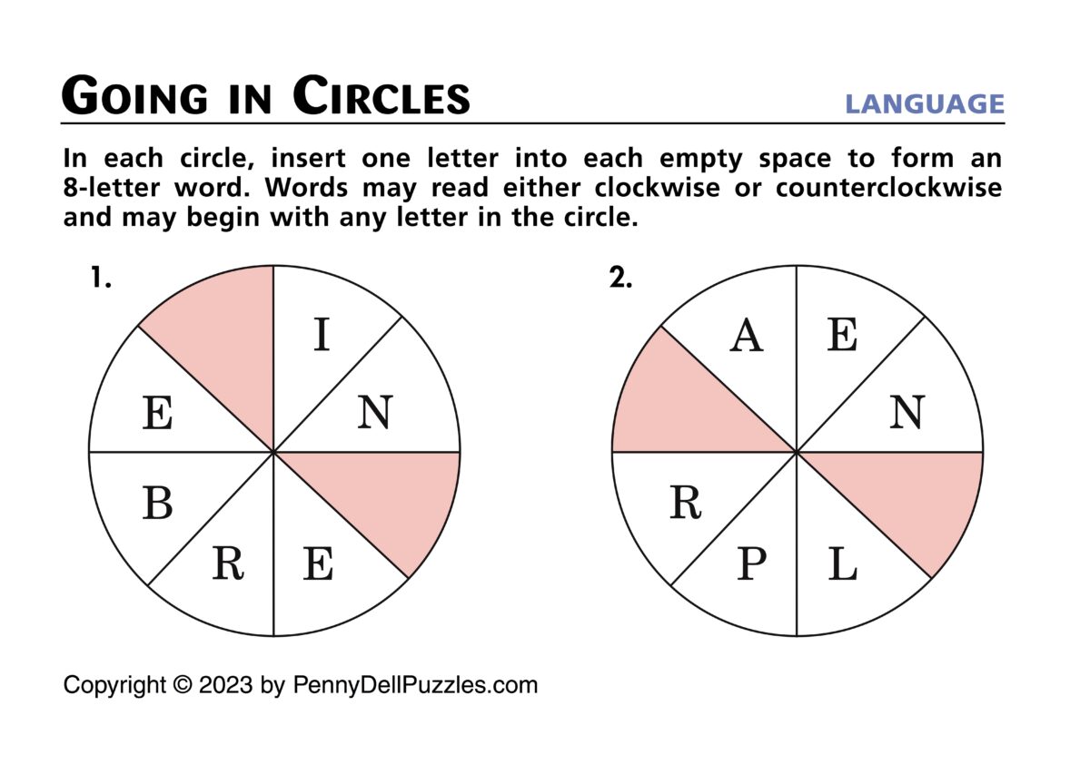 Going in Circles Brain Teaser: Can You Find the Missing Words?